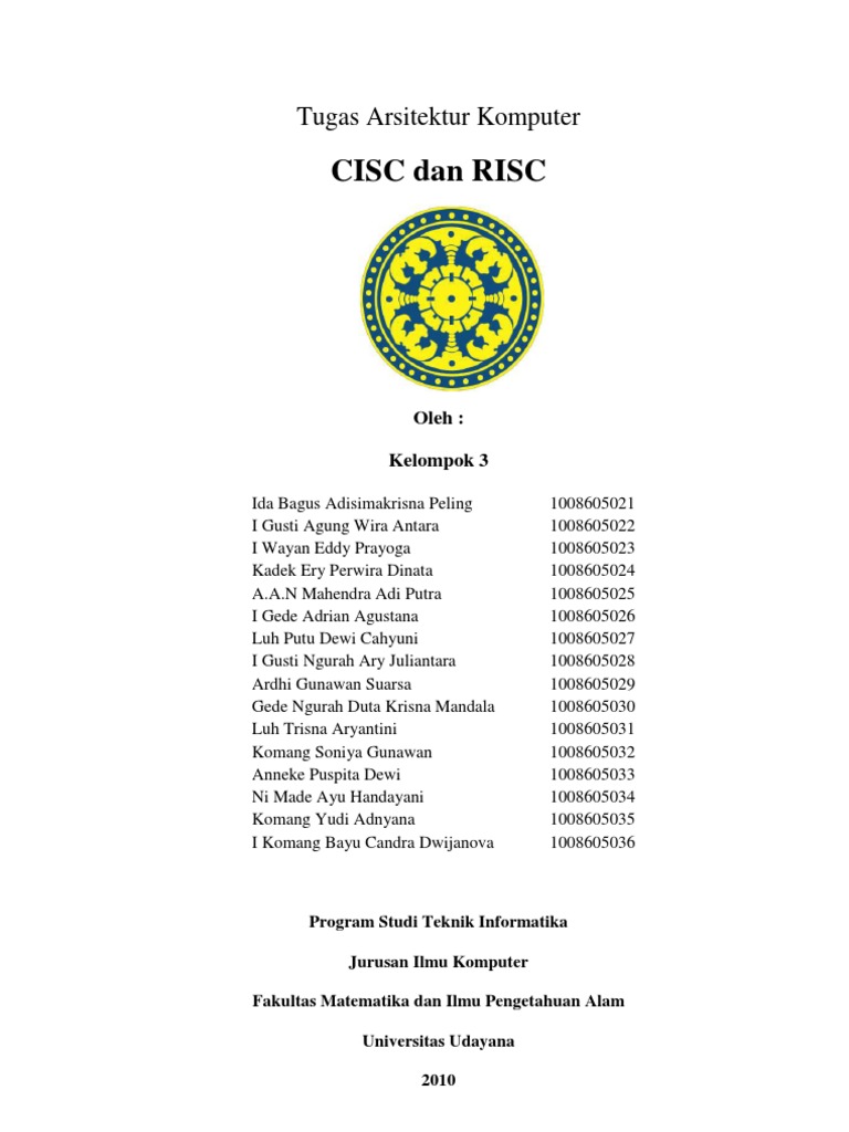 Tugas Risc Dan Cisc | PDF