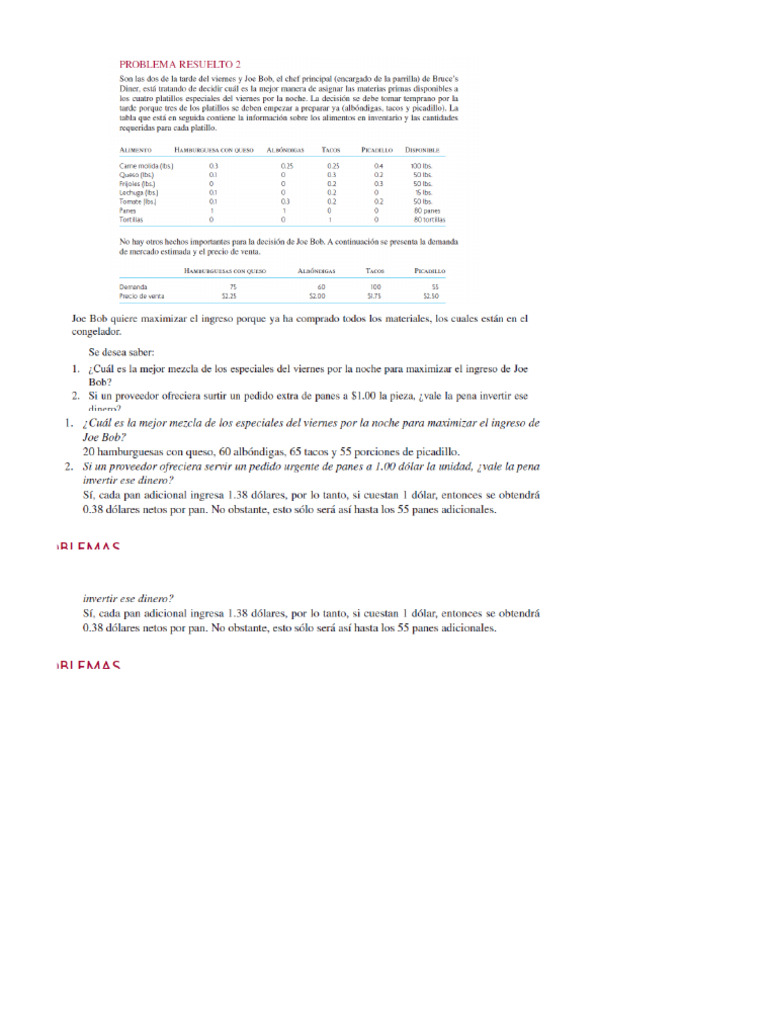 Programacion Lineal 5 Ejercicios | PDF | café | Programación lineal