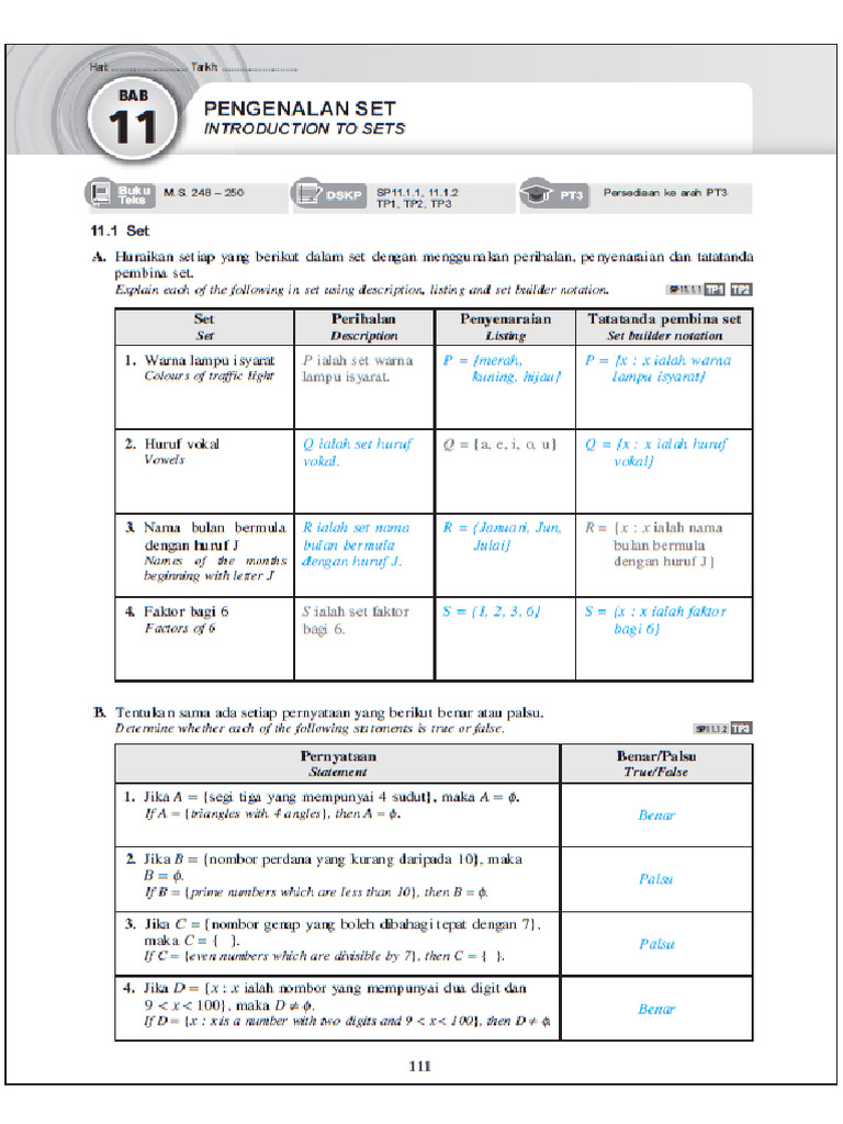 Tg1 (Bab 11 Skema) | PDF