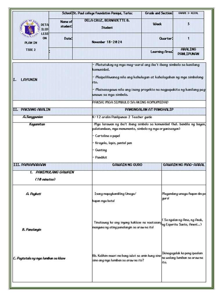 Detailed Lesson Plan in AP 2 | PDF