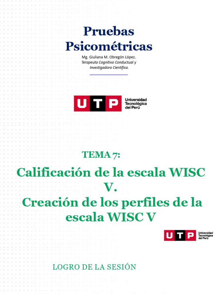 Calificación y Perfiles WISC V | PDF