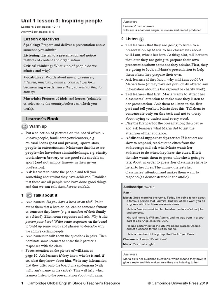 Lesson Plan 1 3 Life Experience GE6 | PDF