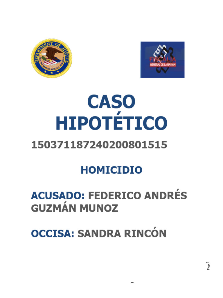 Caso Hipotetico Federico Guzman y Sandra Rincon | PDF | Policía