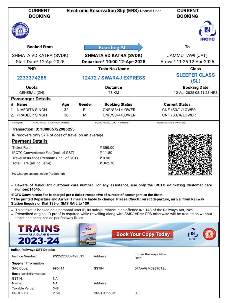 tkt | PDF | Identity Document