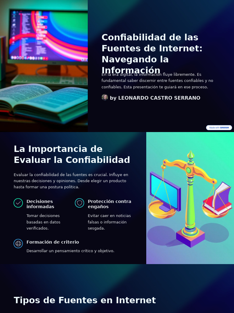 Confiabilidad de Las Fuentes de Internet Navegando La Informacion | PDF ...