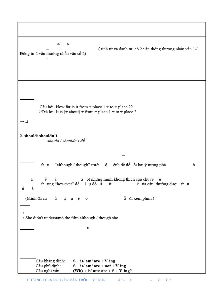 HD ôn tập - CK2 - Anh 7 - NVT | PDF | Stress (Linguistics) | Linguistics