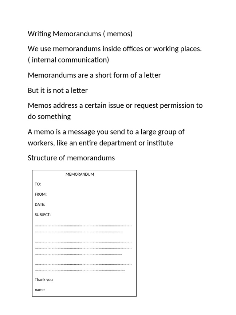 How to Write Effective Memorandums | PDF