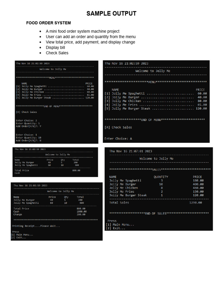 Sample Output | PDF
