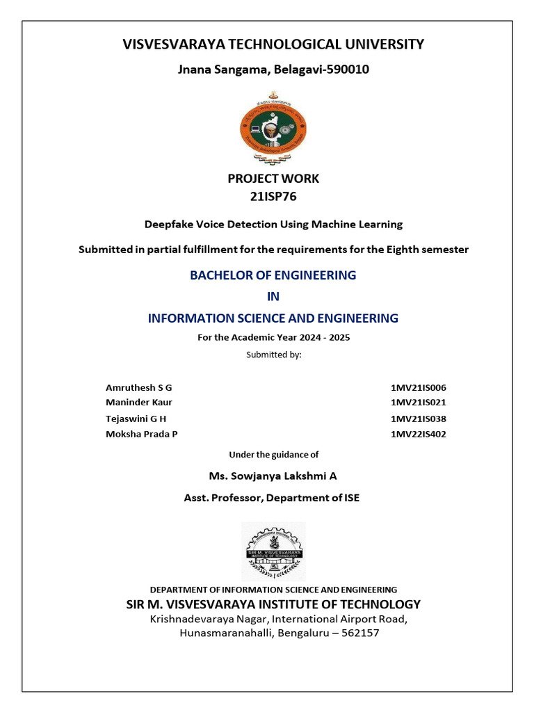 Final Deepfake Voice Detection Report | PDF | Deep Learning | Applied Mathematics