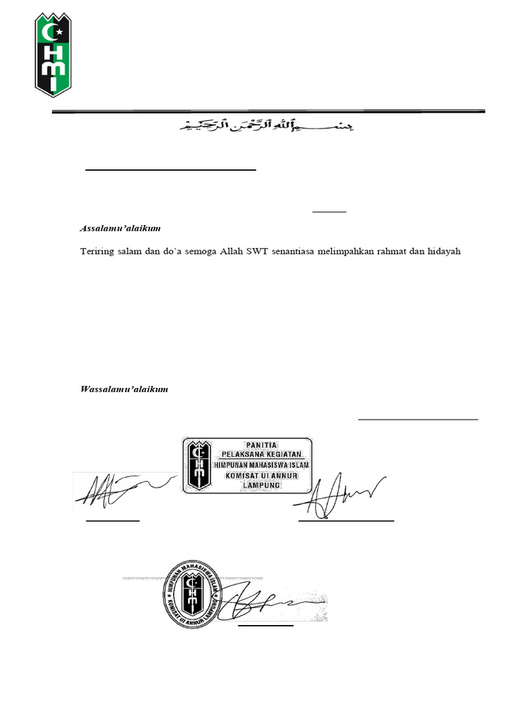 Pemberitahuan Basic To ALUMNI HMI SE LAMSEL 2025 | PDF
