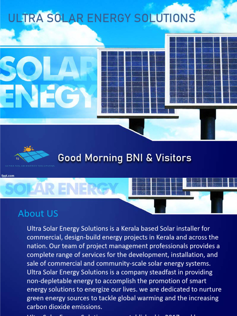 1.Ultra Solar Presentation | PDF