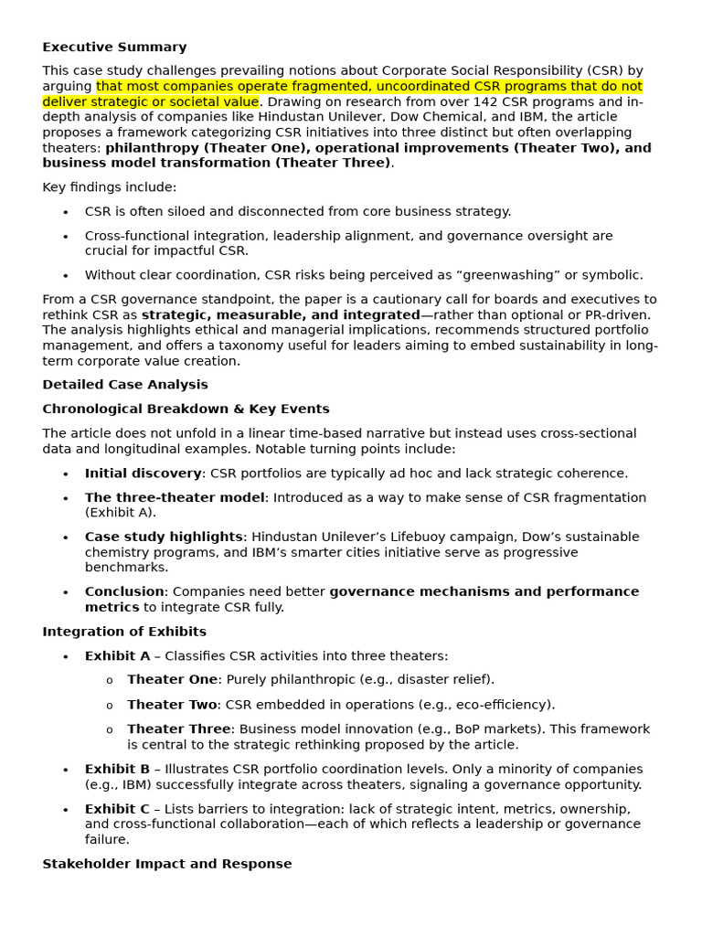 LCA Strategy R4 Analysis | PDF | Corporate Social Responsibility ...