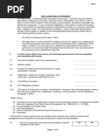 MBD 4 Declaration of Interest | PDF | Policy | Public Law