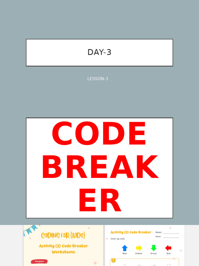 Lesson-3 (Code Breaker) | PDF