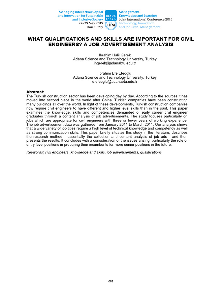 Sample02 - Qualifications Skills For Civil Engineers | PDF | Engineer ...