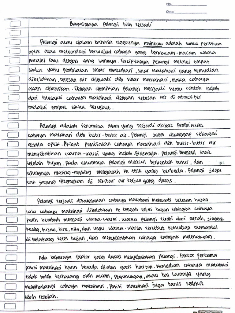 Penilaian Teks Eksplanasi - Pelangi - Xi PMS-5 | PDF