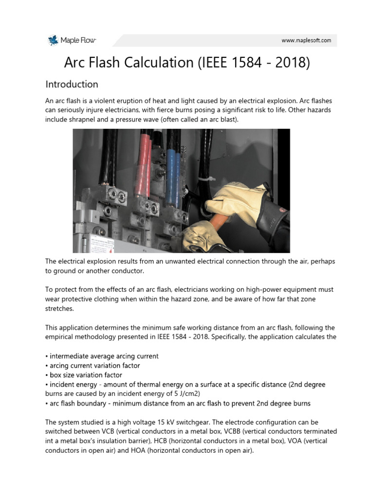 Acr Flash Calculation As Per IEEE 584-2018 | PDF | Electric Arc ...