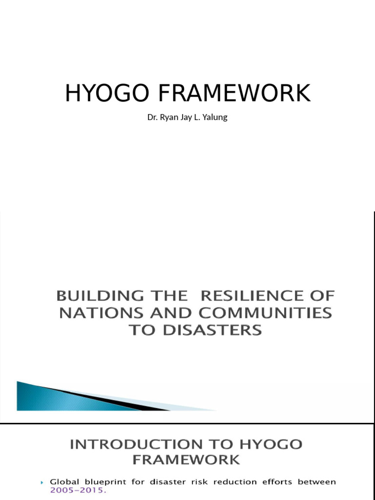 Hyogo Framework | PDF