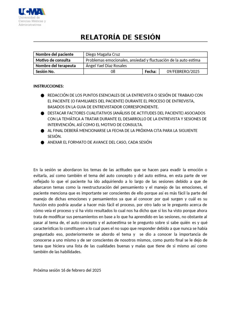 Relatoria de Sesión | PDF