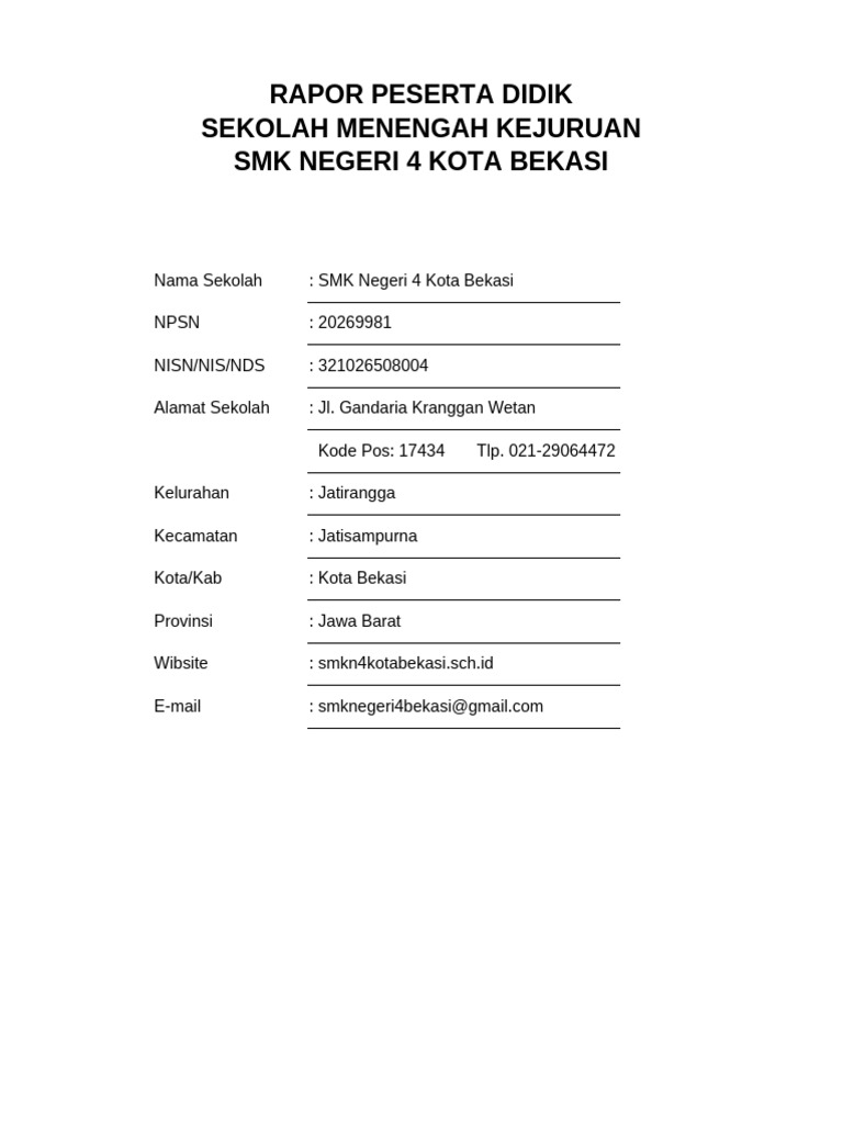 Rapor Pts Dan Smt 6 Pf | PDF