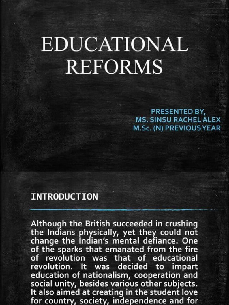 Educational Reform 1 | PDF