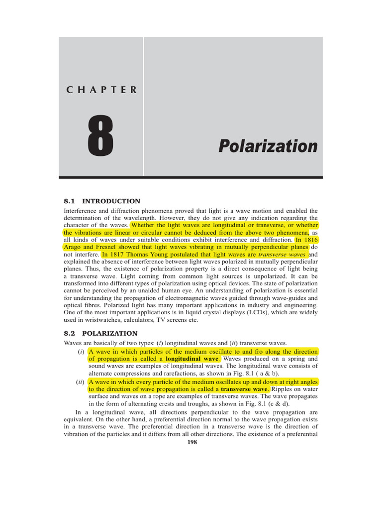Polarization | PDF | Polarization (Waves) | Waves