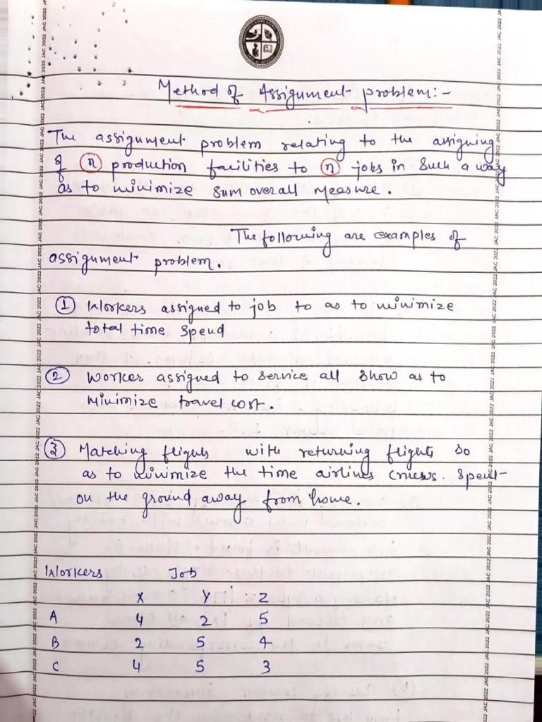 (QTBD) Assignment Problem, Balanced | PDF