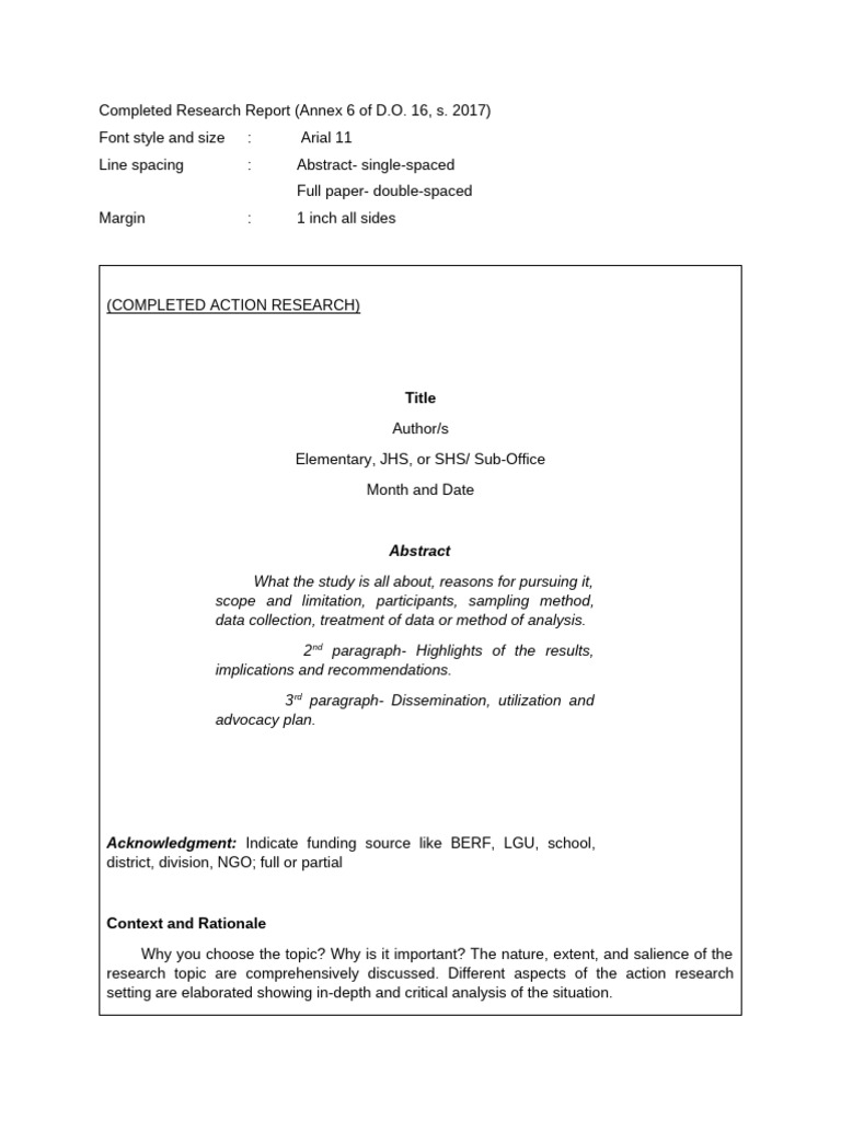 Completed Action Research Report Guide | PDF | Data | Science