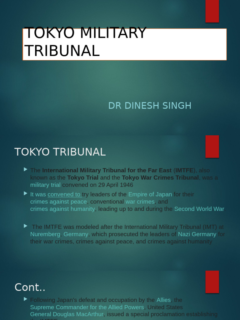 TOKYO | PDF | Nuremberg Trials | Prosecutor