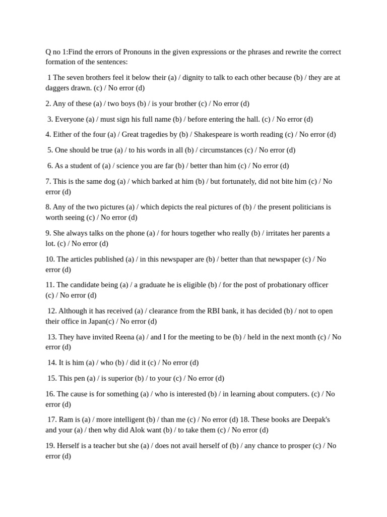 Editing Pronouns Amd Nouns | PDF | Pronoun | Linguistic Typology