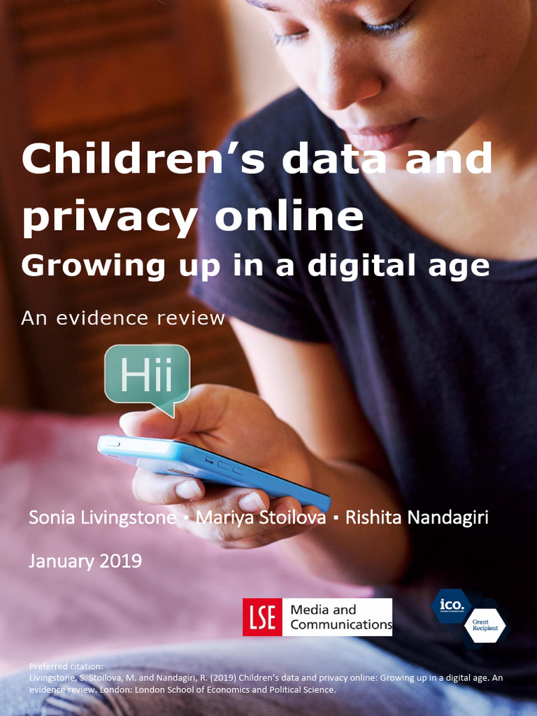 Livingstone Childrens Data and Privacy Online Evidence Review Published ...