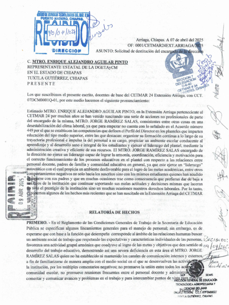 Oficio de Recibido | PDF
