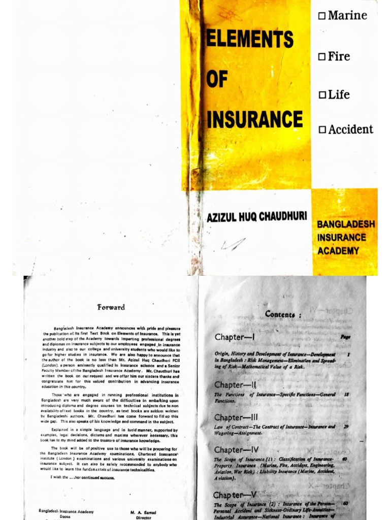 Elements of Insurance CXVXCVXV | PDF