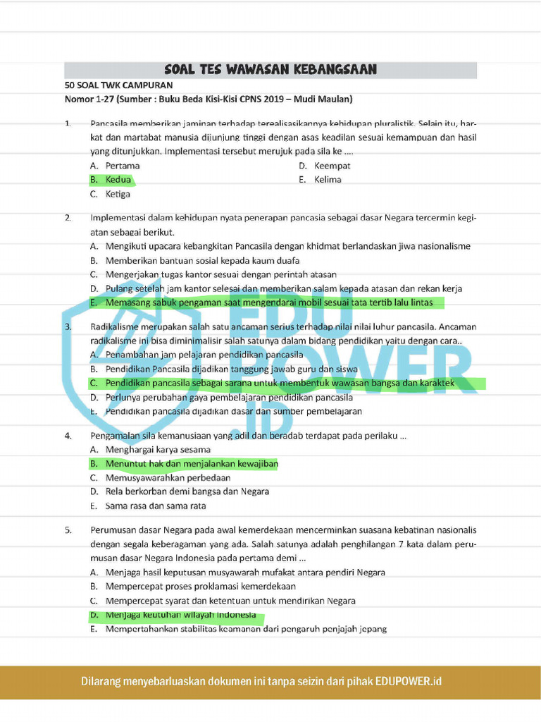 Paket15-Twk Kompilasi (Soal) | PDF