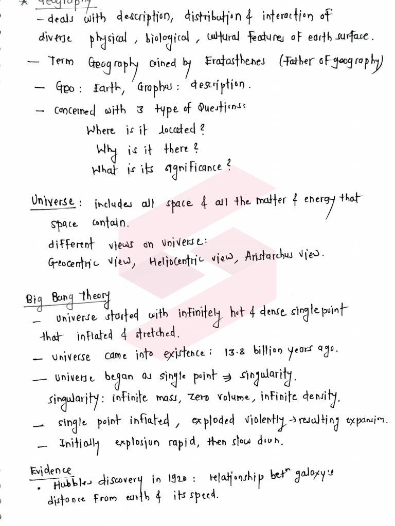 World Physical Geography - 01 - Handwritten Class Notes | PDF | Planets ...