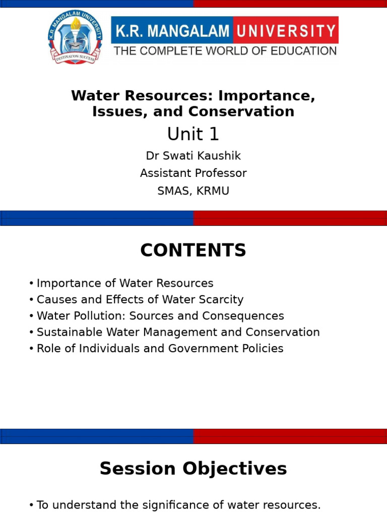Session 5 Unit 1 Evs | PDF | Water Conservation | Water