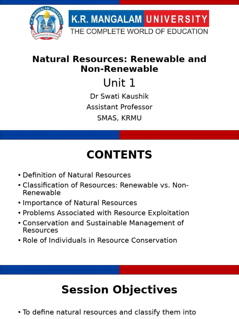 Session 2 Unit 1 Evs BP206T | PDF | Resource Depletion | Sustainability