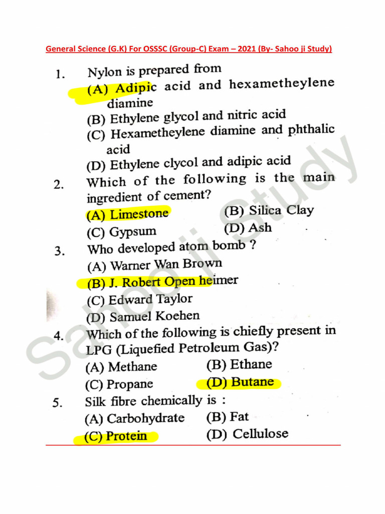 General Science - 2 (300+ Series) | PDF