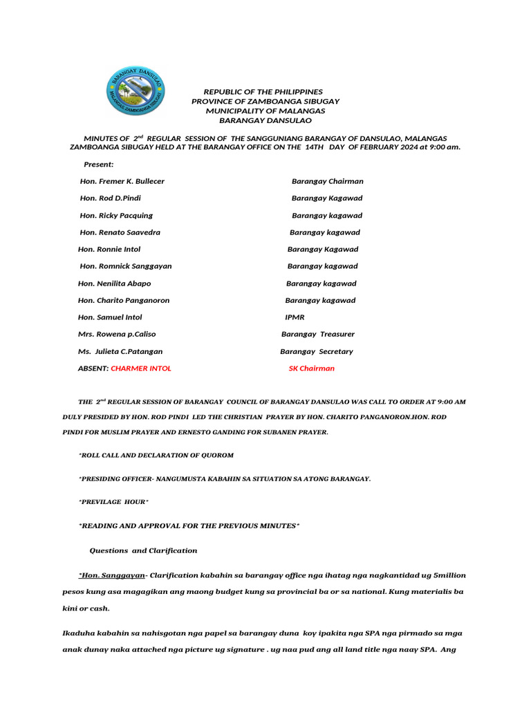 2nd Regular Session Feb 2024 | PDF