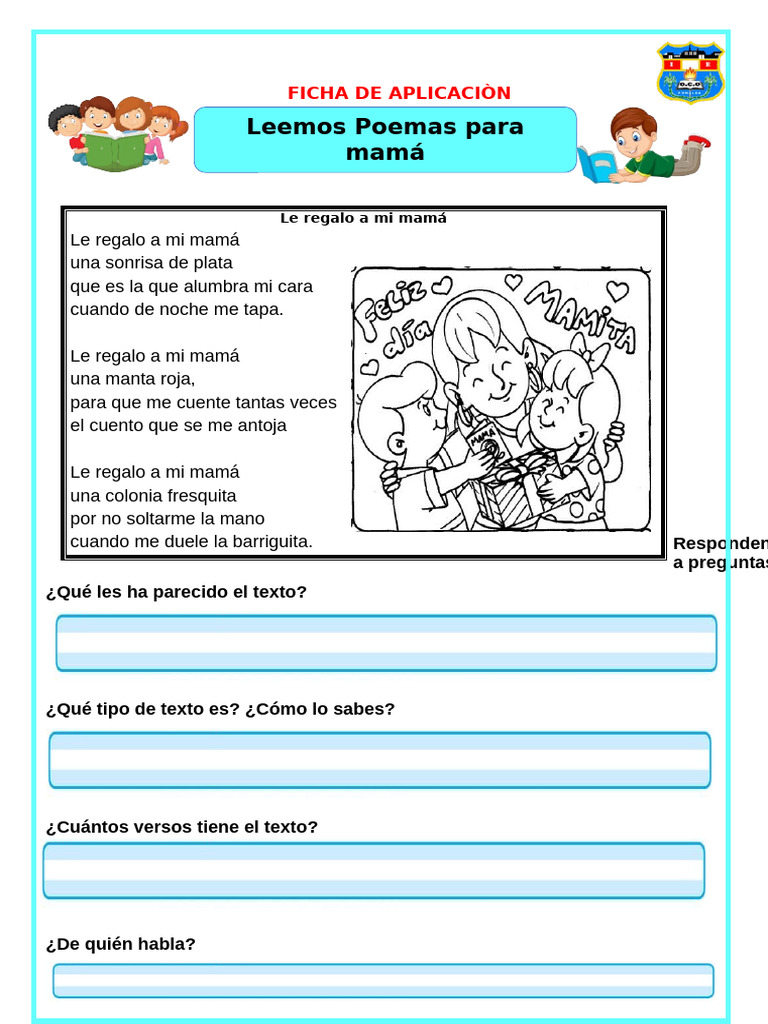 FICHA - LEEMOS UN POEMA A MAMA. ROBERT | PDF
