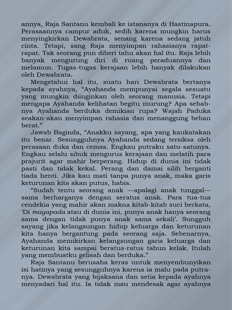Sumpah Bhisma dan Warisan Keluarga | PDF