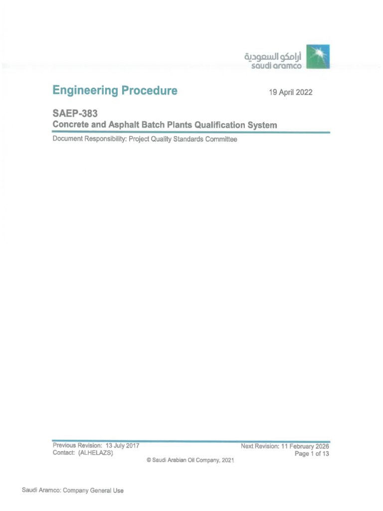 SAEP 383 April 2022 | PDF
