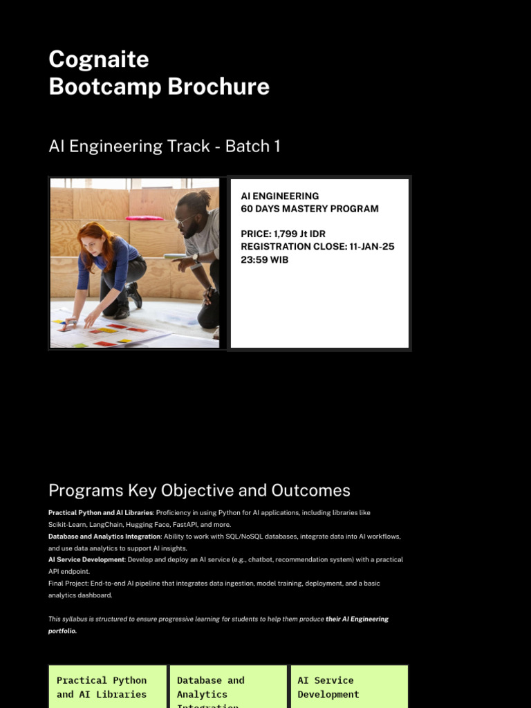 AI Engineering Bootcamp Overview | PDF