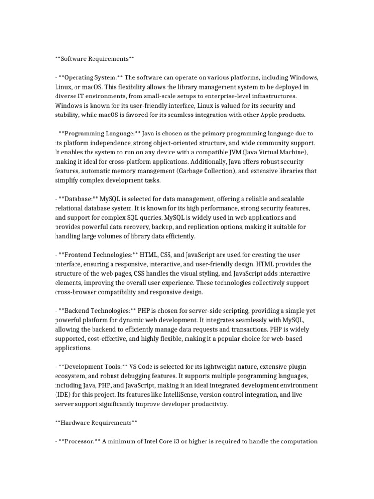 Library Management System Requirements | PDF | Databases | Cross ...