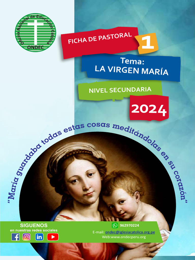 Devoción a la Virgen María en Secundaria | PDF | María, madre de Jesús ...