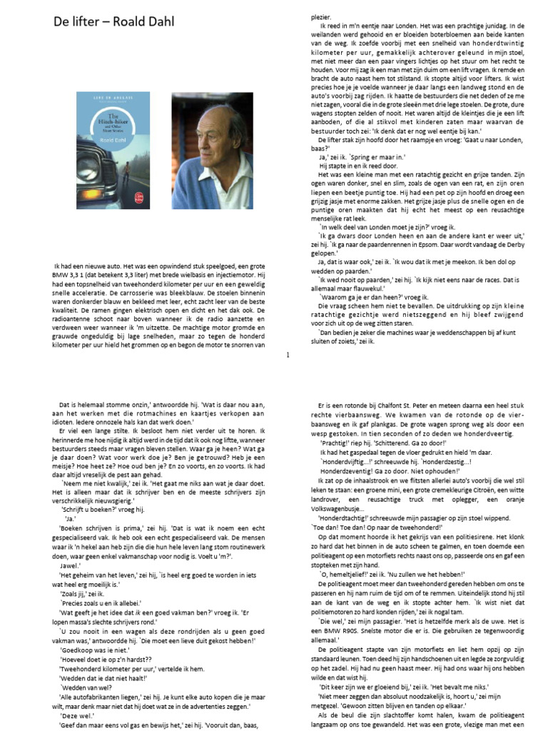 Roald Dahl de Lifter Nlds Exam | PDF