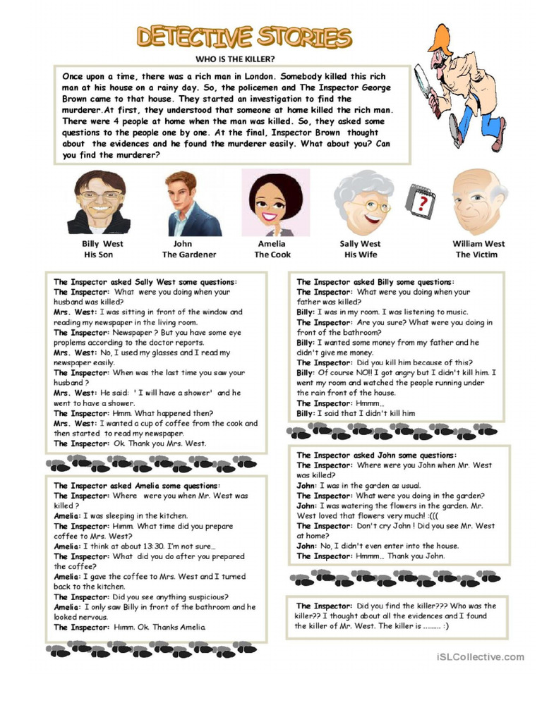 Past Simple - Detective Stories - Who Is The Killer | PDF