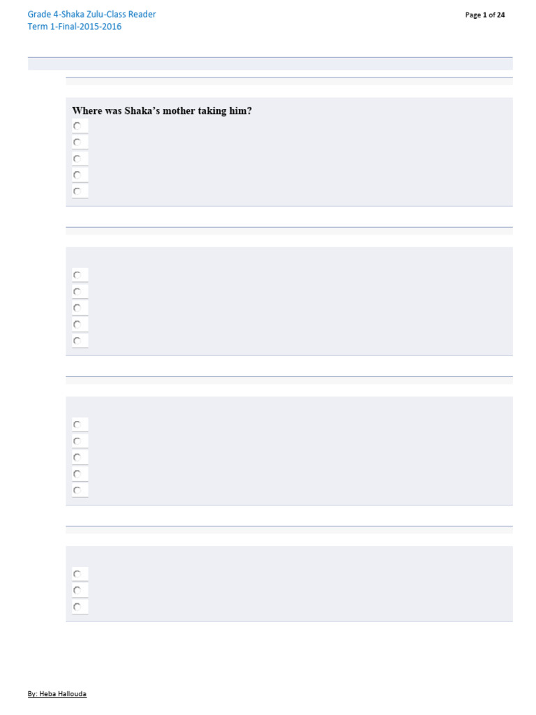 Shaka Zulu Class Reader Insights | PDF | Zulu Kingdom