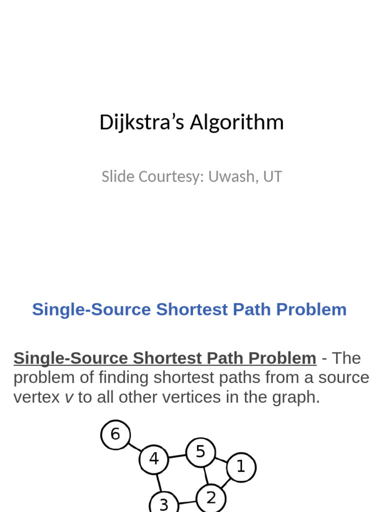 Dijk Stra Algorithms | PDF | Mathematical Relations | Discrete Mathematics