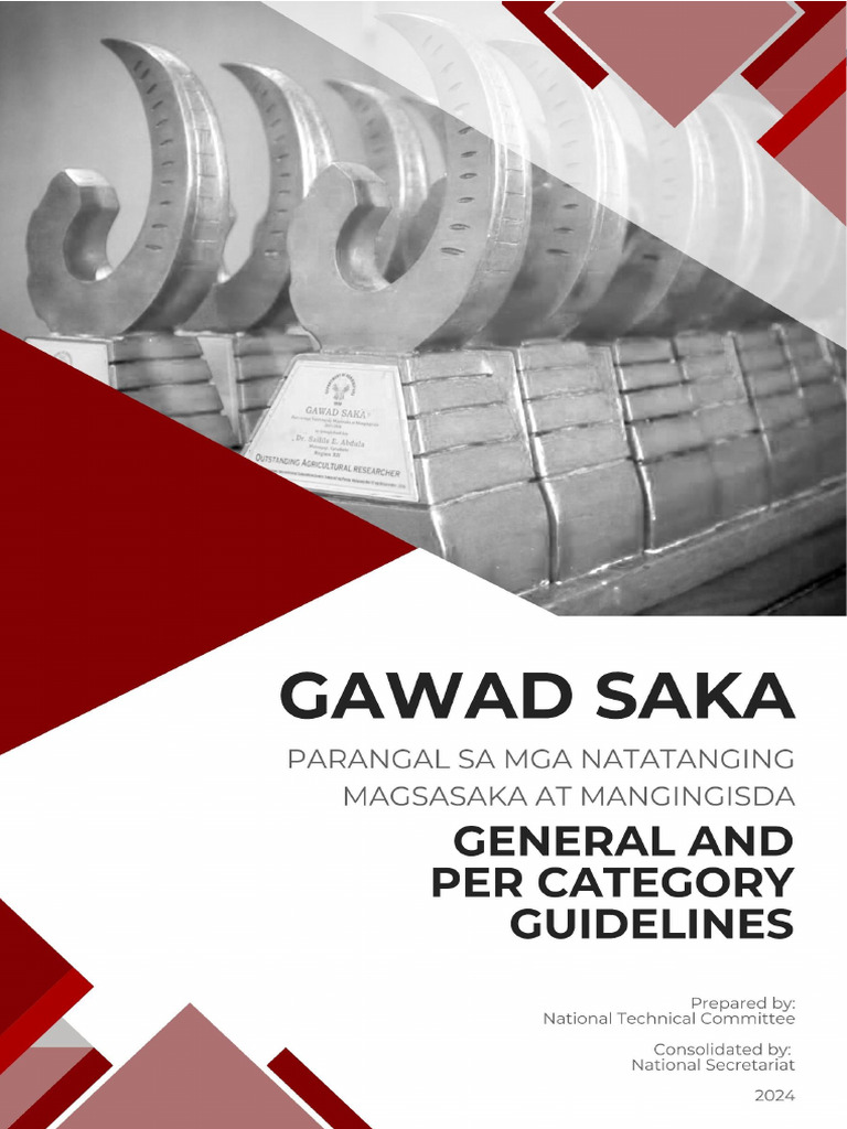 Gawad Saka Guidelines 2024 Update | PDF | Agriculture | Farmer